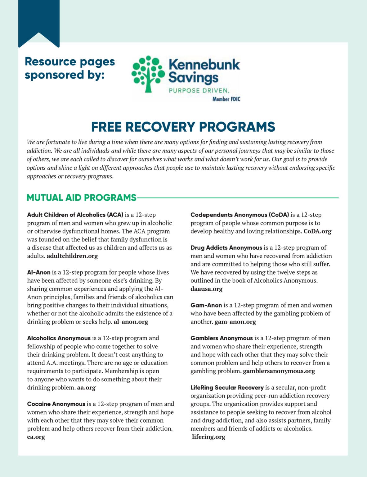 Recovery Resources – Journey